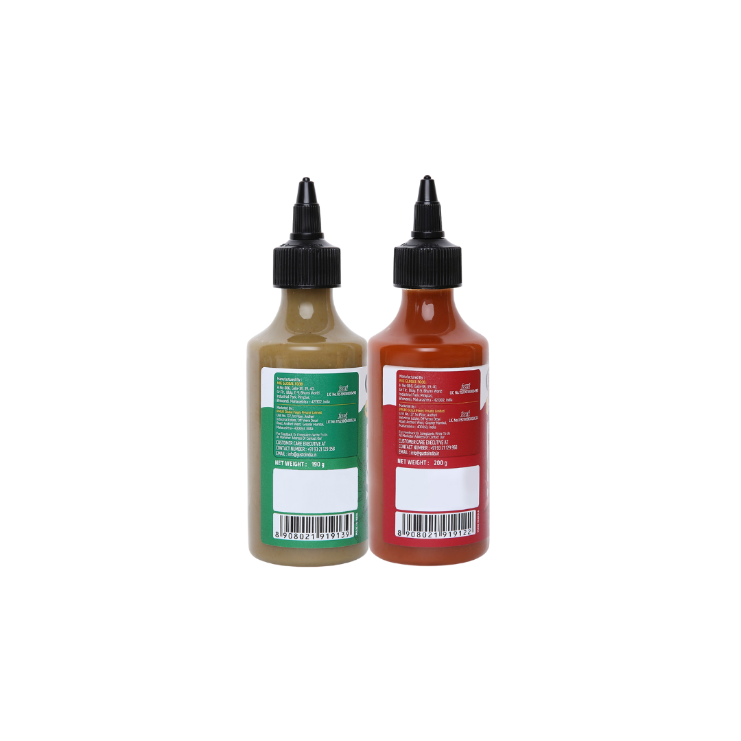 Dual Chilli Sauce Pack | Hot & Zesty | Gusto Foods